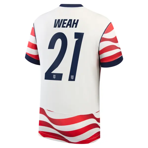 Nike Timothy Weah Usmnt 2026 Stadium Home Dri-fit Soccer Jersey - White