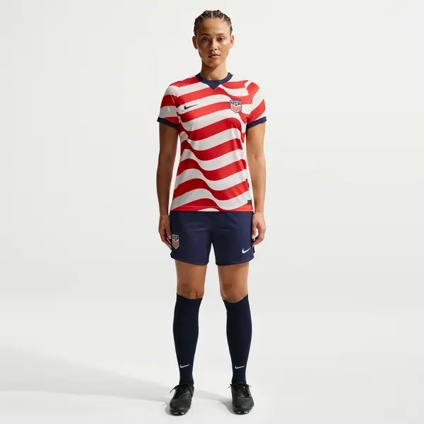 Nike Usmnt 2026 Stadium Home Dri-fit Soccer Replica Shorts - Blue