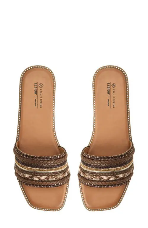 CALL IT SPRING BY ALDO Indiya Embellished Slide Sandal - Brown