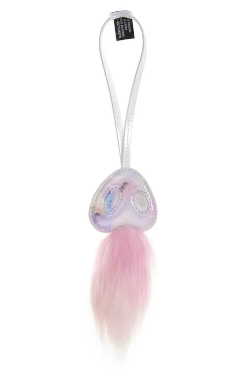 DIESEL® Jellyfish Faux Leather & Faux Fur Bag Charm - Pink