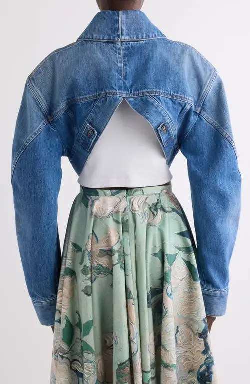 Givenchy Cropped Open Back Denim Jacket