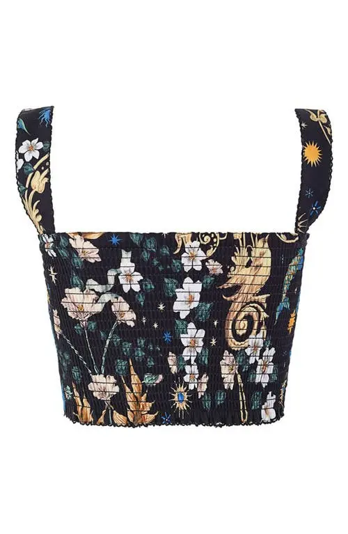 Agua Bendita Leah Solstice Cotton Cover-up Crop Top