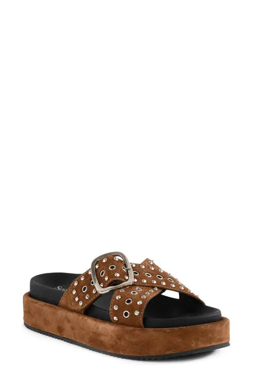 Seychelles Crushing Wave Platform Slide Sandal - Tan
