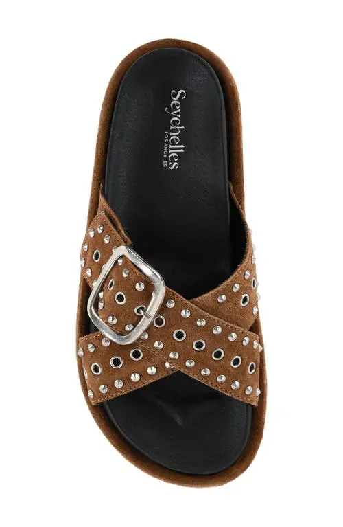 Seychelles Crushing Wave Platform Slide Sandal - Tan