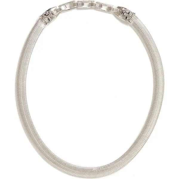 Clare V. Snake Chain Collar Necklace - Silver