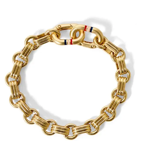Clare V. Le Story Chain Link Bracelet - Vintage Gold
