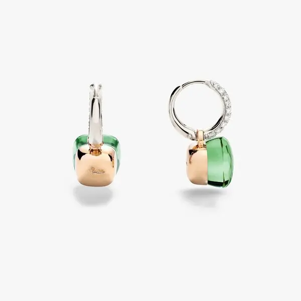 Pomellato Nudo Classic Prasiolite And Agate Doublet Earrings