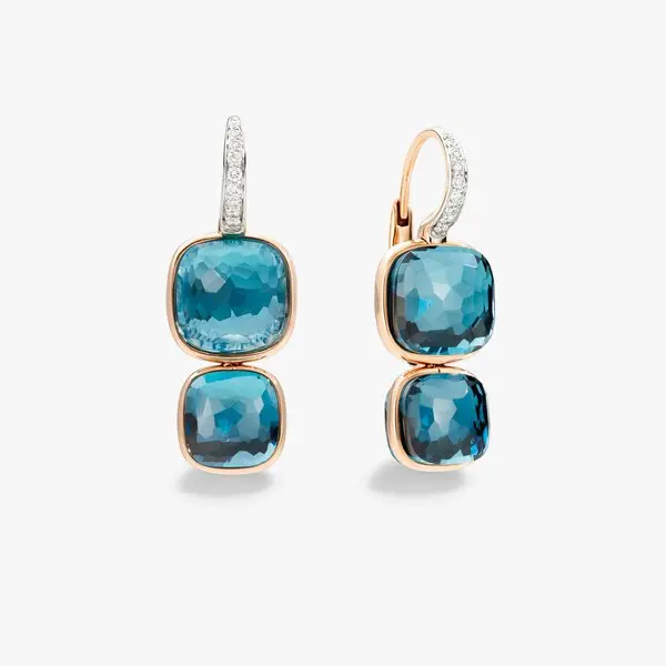 Pomellato Nudo Pendant Earrings - Blue