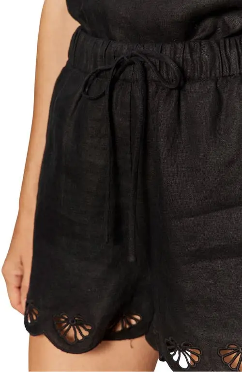Sanctuary Scallop Hem Linen Shorts