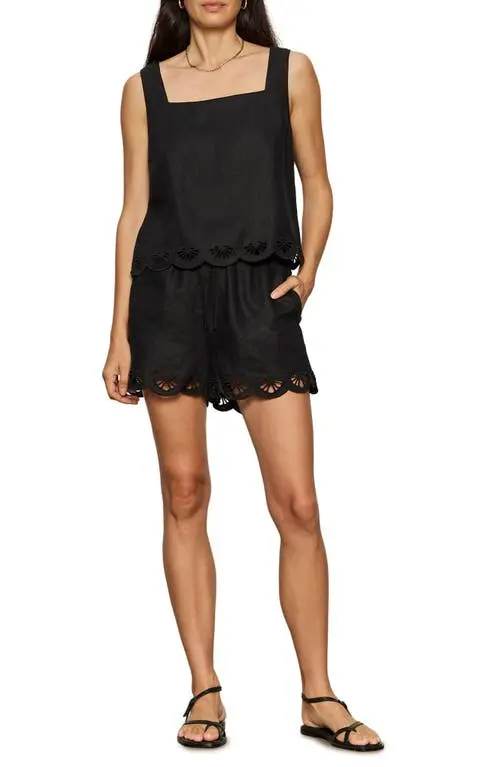 Sanctuary Scallop Hem Linen Shorts