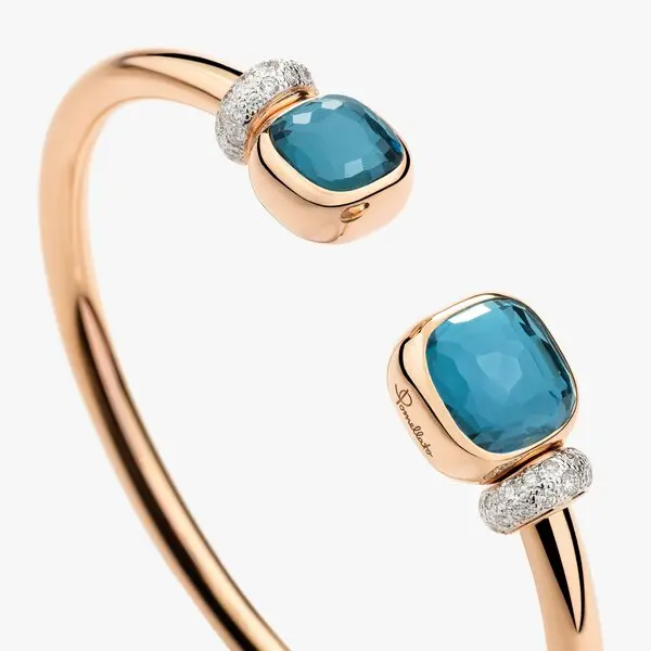 Pomellato Nudo London Topaz And Diamond Cuff Bracelet