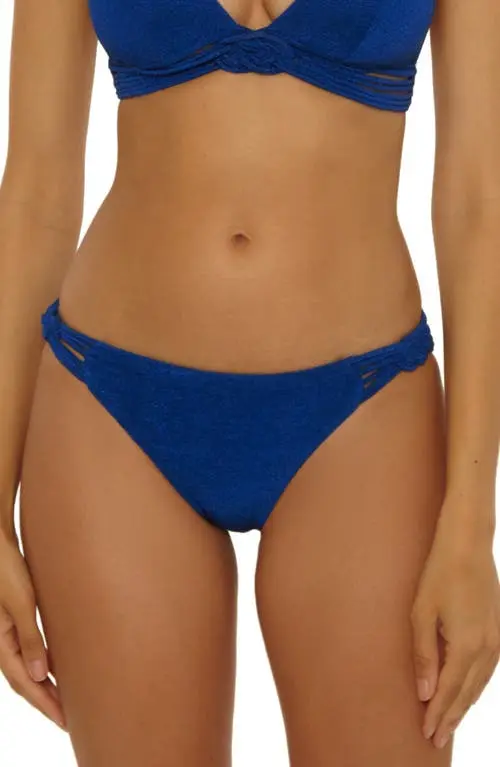 Trina Turk Crete Crepe Hipster Bikini Bottom - Indigo