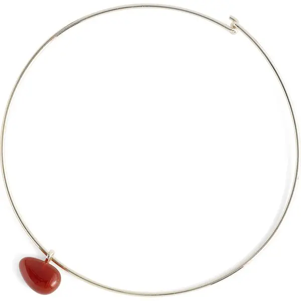 Madewell Semiprecious Charm Choker Necklace - Red