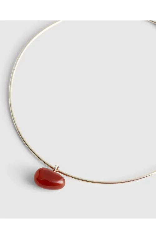 Madewell Semiprecious Charm Choker Necklace - Red