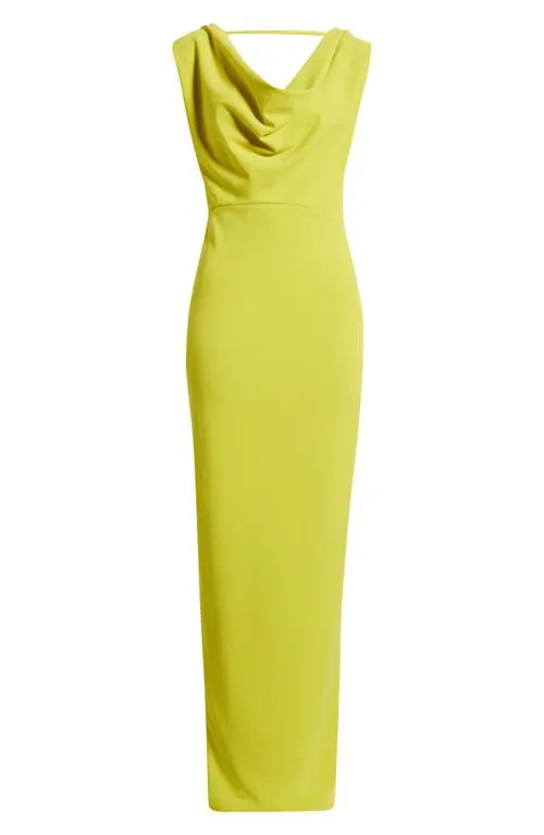 Black Halo Brullo Draped Column Gown