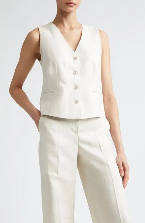 Max Mara Calibri Hybrid Flax Vest - Beige