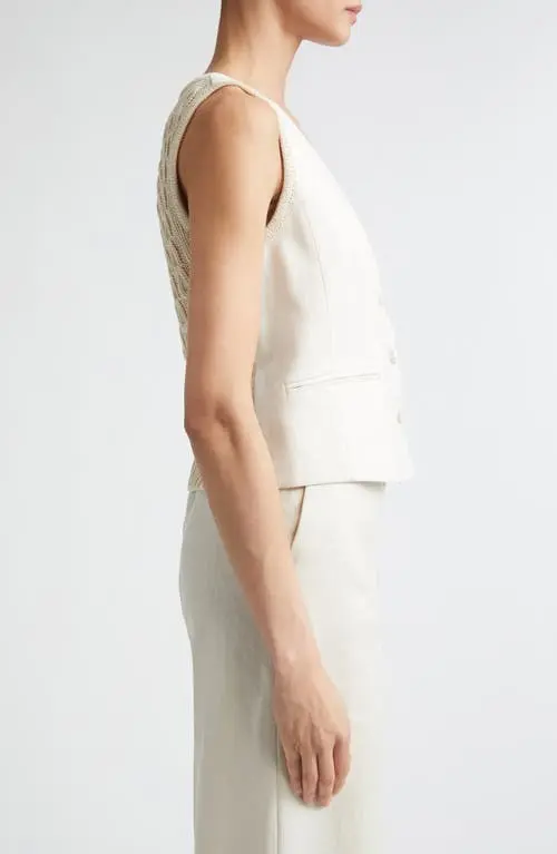 Max Mara Calibri Hybrid Flax Vest - Beige