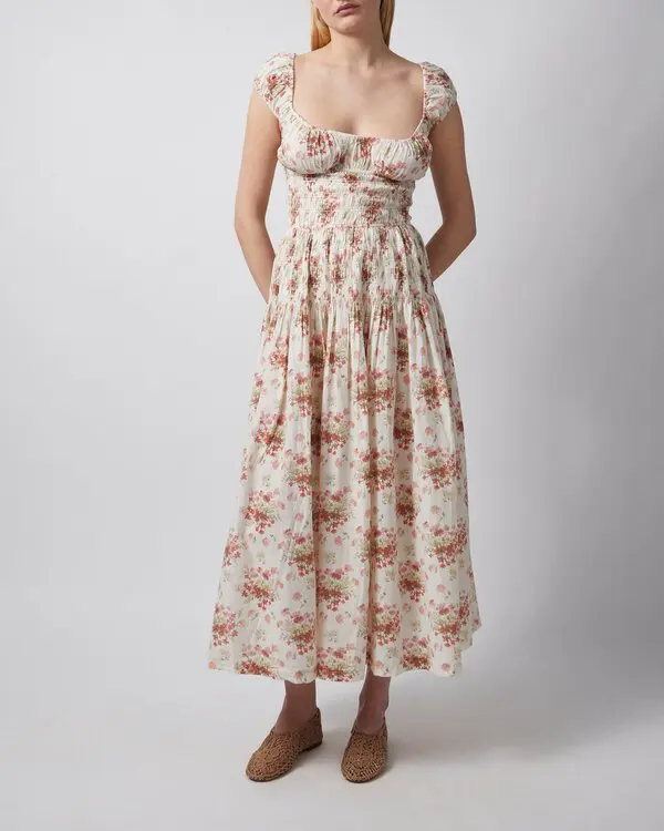 DÔEN Quinette Midi Dress - Ivory