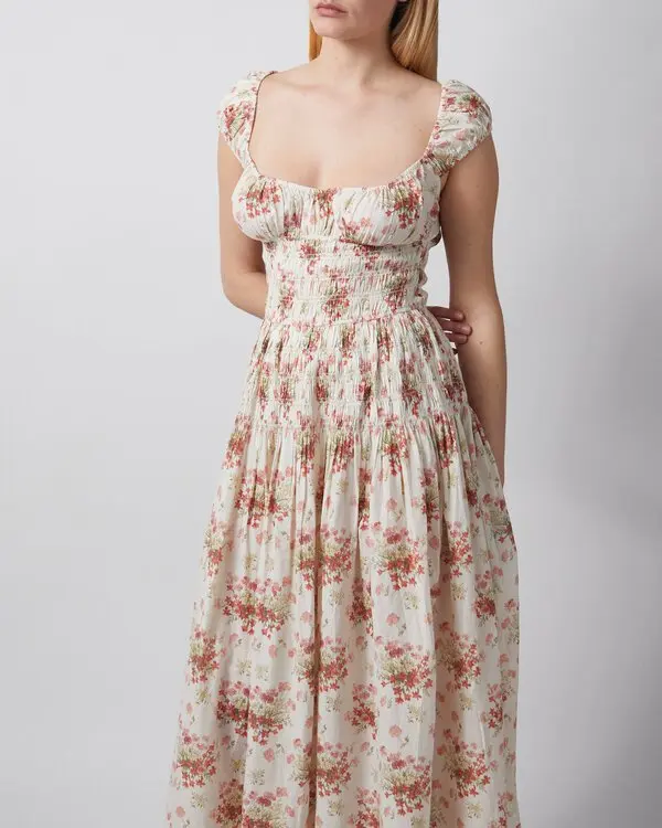 DÔEN Quinette Midi Dress - Ivory