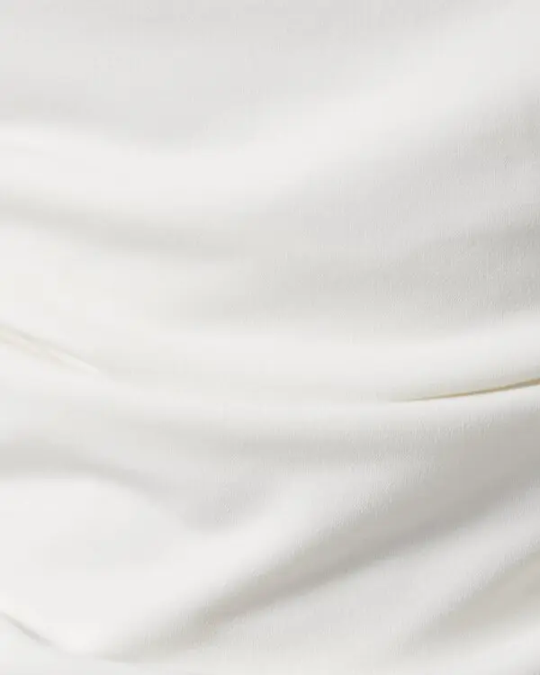 VIVEH Mirel Draped Jersey Top - Coconut