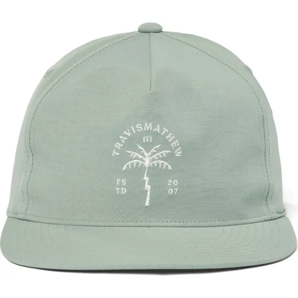 Travis Mathew Embroidered Snapback Baseball Cap - Jadeite