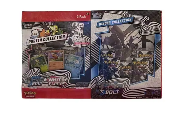 POKEMON Pokémon Black Bolt & White Flare Poster Collection And Black Bolt Binder Collection Bundle Trading Card - Multicolor