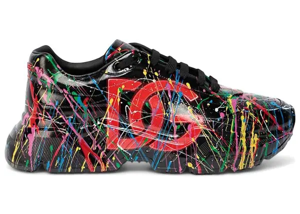 Dolce & Gabbana Daymaster Paint Splatter Sneakers - Black