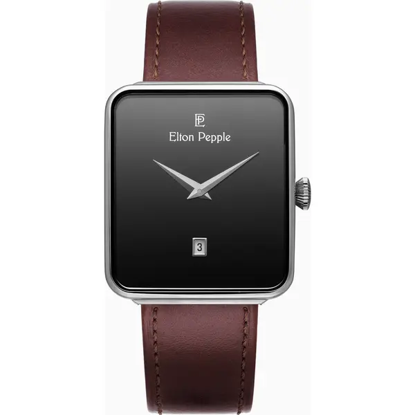 ELTON PEPPLE Classic Telmaloop Watch - Black/dark Brown/rose Gold