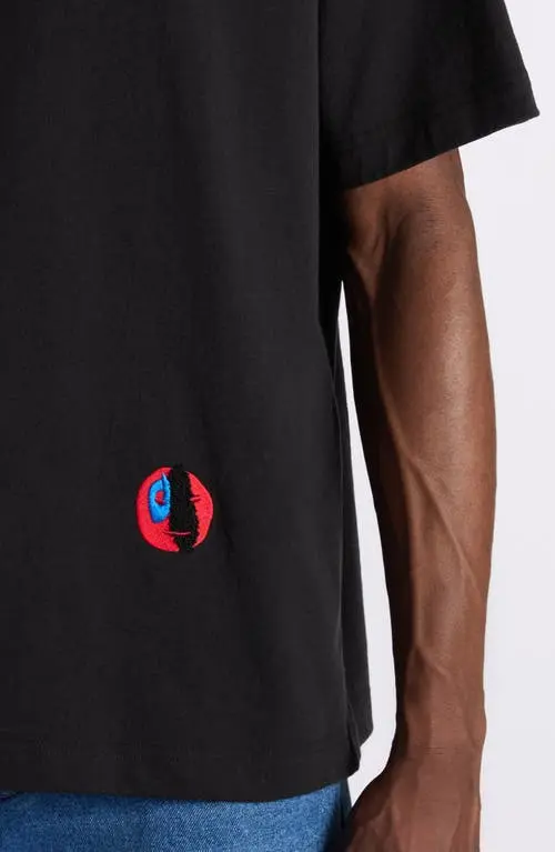 Bottega Veneta Face Embroidered Cotton Jersey T-shirt