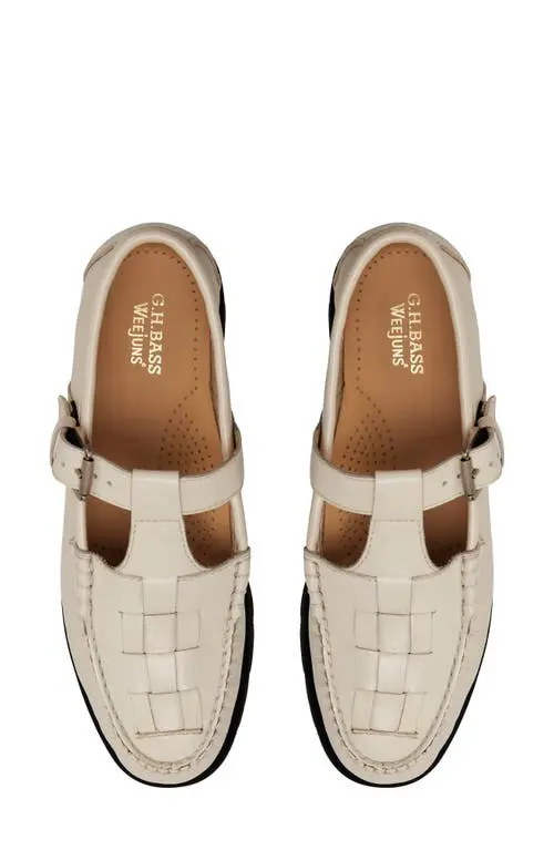 G.H.BASS Fisherman Mary Jane Shoes - Cream