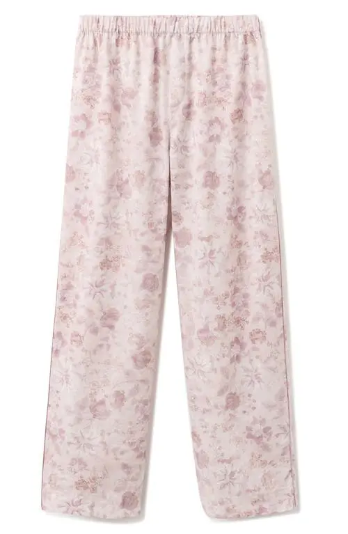 Mango Print Cotton Pajama Pants - Pink