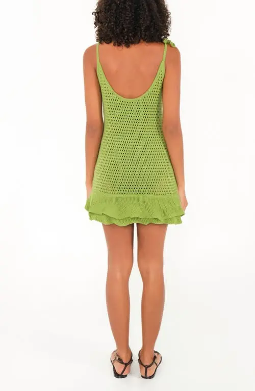 THE LULO PROJECT Suntrace Open Stitch Minidress