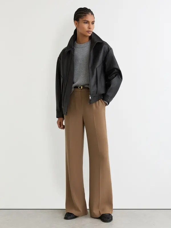 REISS Margeaux Wide-leg Tailored Trousers