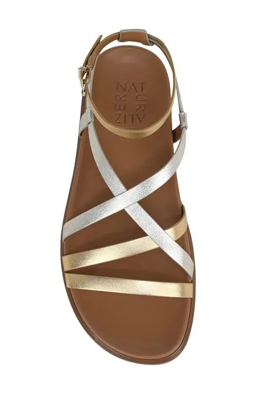 Naturalizer Fame Ankle Strap Sandals - Metallic Multi