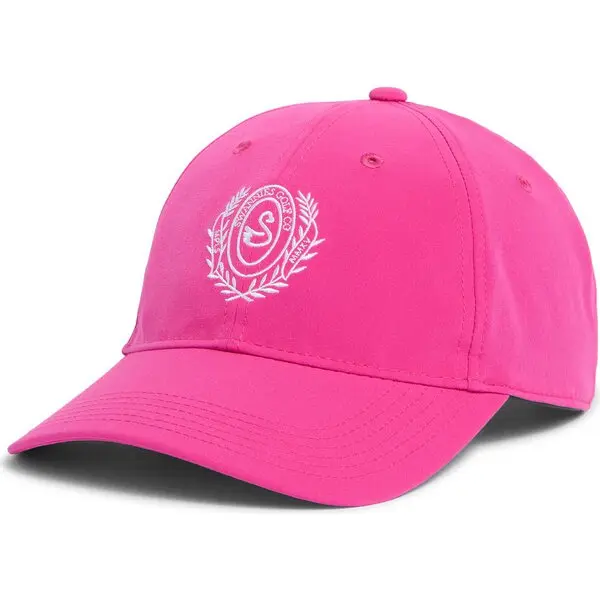 SWANNIES Emblem Snapback Baseball Cap - Raspberry