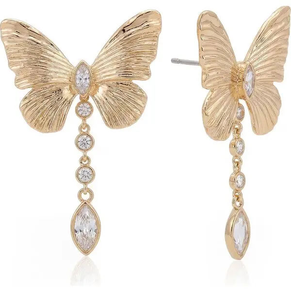 Ettika Butterfly Drop Earrings - Gold