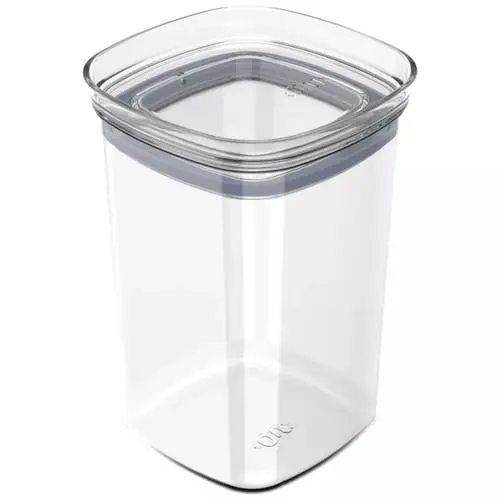 OU Airtight Stackable Food Storage Container With Leak Proof Lid - Clear