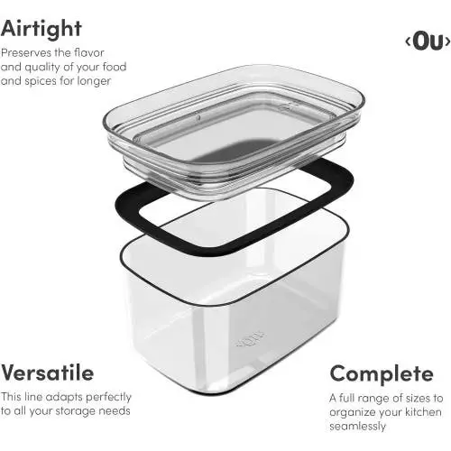OU Airtight Stackable Food Storage Container With Leak Proof Lid