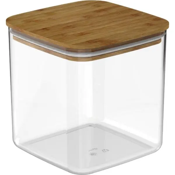 OU Stackable Airtight Food Storage Container With Wood Lid