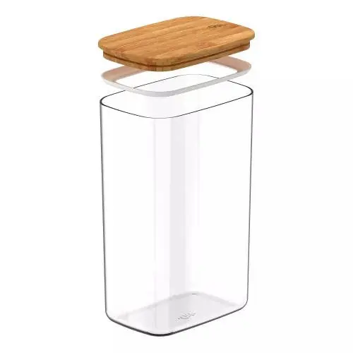 OU Stackable Airtight Food Storage Container With Wood Lid