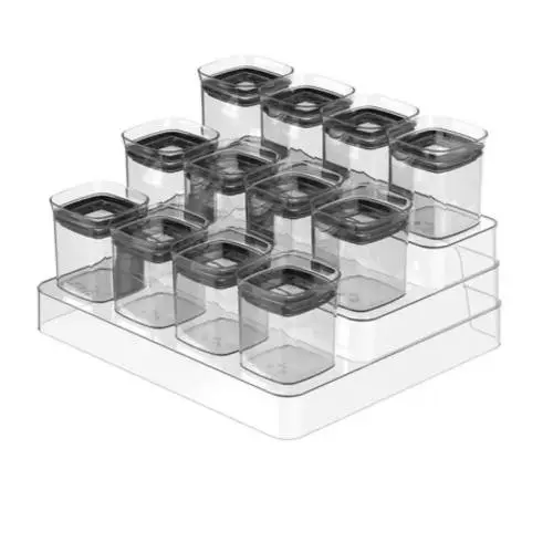 OU Tiered Cntertop Spice Organizer 13-piece Set