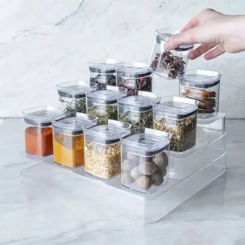 OU Tiered Cntertop Spice Organizer 13-piece Set