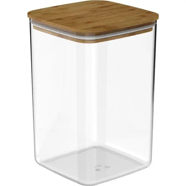 OU Stackable Airtight Food Storage Container With Wood Lid
