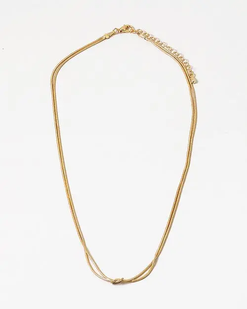ERIN MCDERMOTT JEWELRY Double-strand Love Knot Necklace - Gold