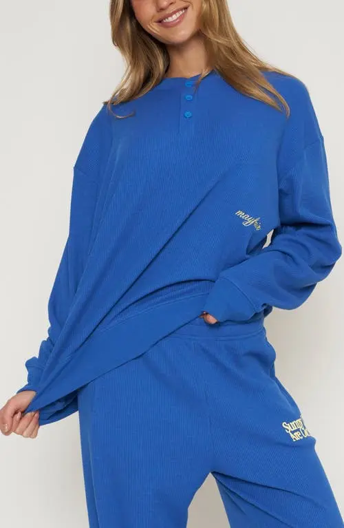 THE MAYFAIR GROUP Waffle Knit Sweatshirt