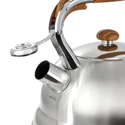 MR. COFFEE Woodmont 2 Quart Stovetop Whistling Tea Kettle