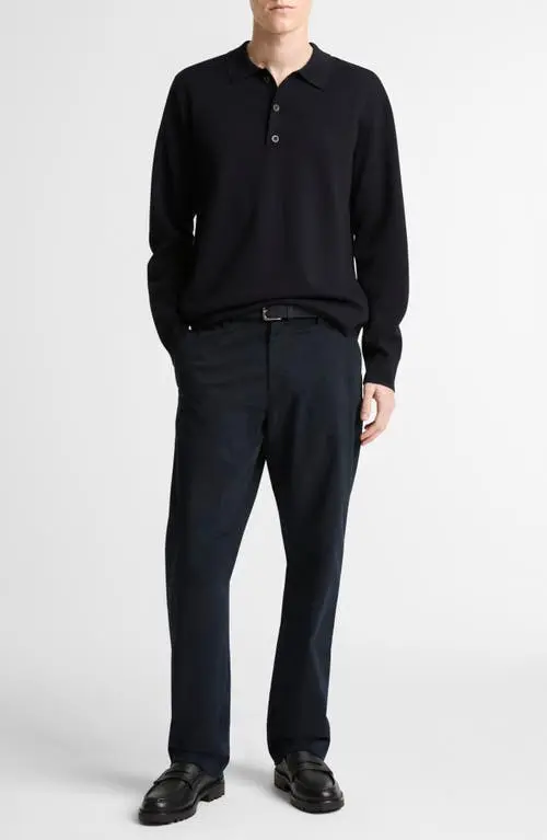 Vince Milano Knit Merino Wool Polo Sweater