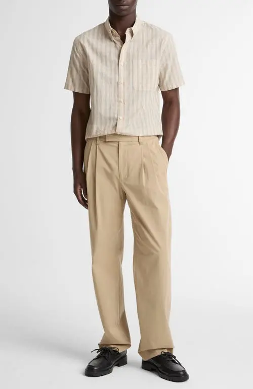 Vince Corbin Stripe Short Sleeve Button-down Shirt