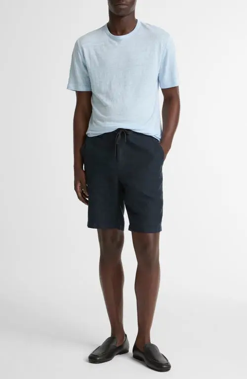 Vince Slub Linen Crewneck T-shirt - Rainwater