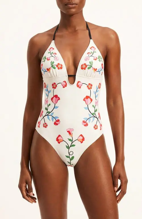 JESSIE ZHAO NEW YORK Noir Bloom Reversible One-piece Swimsuit - Black